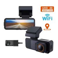 China IPS Dash Cam Front and Rear 4K Night Vision 3.2 Inch Dual Lens Car Camera with WiFi G-Sensor for sale