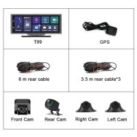 China 12 Inch Android 8.1 4 Channel Car DVR 360 Degree with GPS Navigation and 4G for sale