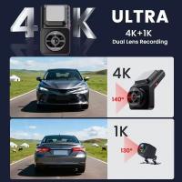 China 4K Car Dashcam 2 Camera Front and Rear 4K+1K GPS 4G WiFi Dash Cam for sale