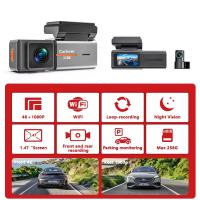 China 4K WiFi Dashboard Camera Front and Rear 1080P 1.47 Inch Dual Lens Car Security Recorder for sale