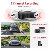 China 4K WiFi Dashboard Camera Front and Rear 1080P 1.47 Inch Dual Lens Car Security Recorder for sale