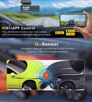 China 4K WiFi Dashboard Camera Front and Rear 1080P 1.47 Inch Dual Lens Car Security Recorder for sale