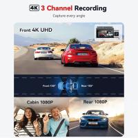 China 1920x1080p Full HD Triple Lens Dash Cam Front and Rear Car DVR 360 Degree Night Vision for sale