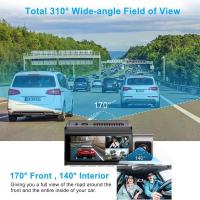 China 1920x1080p Full HD Triple Lens Dash Cam Front and Rear Car DVR 360 Degree Night Vision for sale