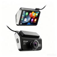 China Front & Rear Dual Lens Dash Cam 2K+1080P Carplay Android Auto Video Recorder Black Box Car DVR Camera with 4.5 Inch Touch Screen for sale