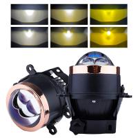 China 120W IP68 Waterproof 3000K 4300K 6500K Three Colors Car Fog Light 3 Inch Bi LED Projector Fog Light 12V 24V Universal for sale