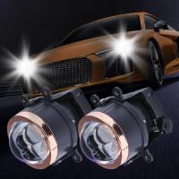 China 120W IP68 Waterproof 3000K 4300K 6500K Three Colors Car Fog Light 3 Inch Bi LED Projector Fog Light 12V 24V Universal for sale
