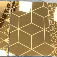 China Antiskid No.4 Hairline Stainless Steel Checkered Plate SS304 For KTV Clubs for sale