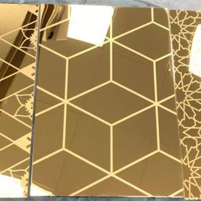 China Antiskid No.4 Hairline Stainless Steel Checkered Plate SS304 For KTV Clubs for sale