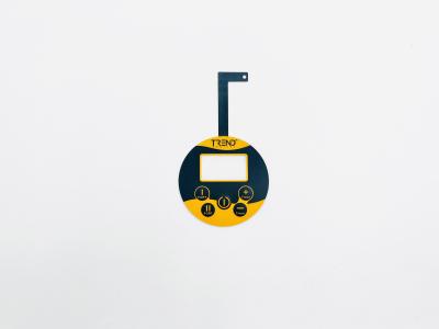 China Polyester Membrane Switch Panel Sticker in Black for Industrial Applications for sale