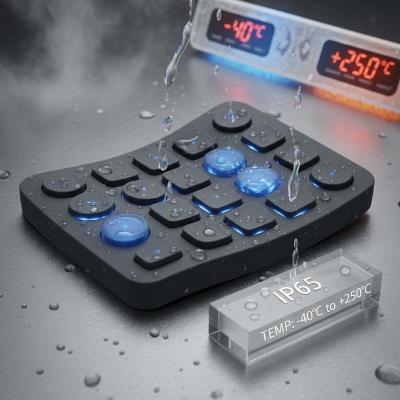China High Flexibility Silicone Rubber Keypads Featuring Water Resistance IP65 or Higher and Temperature Range Minus 40 to Plus 250 Degrees for sale