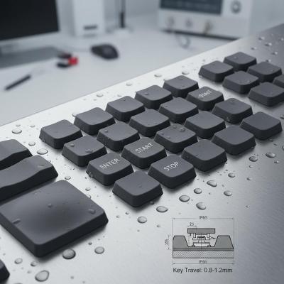 China Water Resistance IP65 Or Higher Silicone Rubber Keypads With Customizable Key Travel 0.8-1.2mm And High Abrasion Resistance For User Interfaces for sale