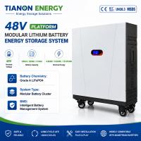 China 48V 9.6kWh 200Ah LiFePO4 Battery Energy Storage System Modular Cluster CAN RS485 TCP/IP Home Commercial ESS for sale