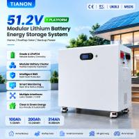 China 51.2V 5.12kWh 100Ah LiFePO4 Battery Energy Storage System Modular Cluster CAN RS485 TCP/IP Home Commercial ESS for sale
