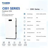 China TIANON51.2V 314Ah 16.08kWh Outdoor IP65 LiFePO4 Battery C5 Anti-Corrosion Fire Suppression ESS System for sale
