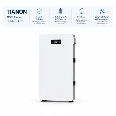 China TIANON 25.6V 314Ah 8.04kWh Outdoor IP65 LiFePO4 Battery C5 Anti-Corrosion Fire Suppression ESS System for sale