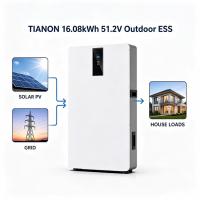 China Outdoor IP65 LiFePO4 Battery 51.2V 314Ah 16.08kWh 157mm Ultra-Slim 10kW 8000 Cycles Energy Storage System for sale