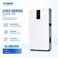 China Ultra-Slim 157mm IP65 LiFePO4 Battery Solar Energy Storage System for Home TIANON for sale