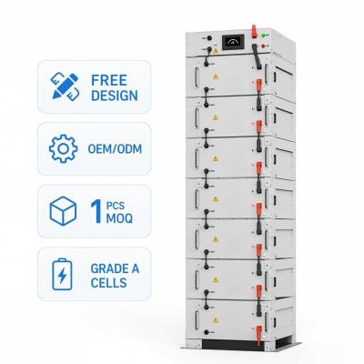 China Stackable Outdoor ESS 409.6V 100Ah 40.96kWh IP65 C5 8000 Cycles AI Smart BMS Industrial Storage for sale