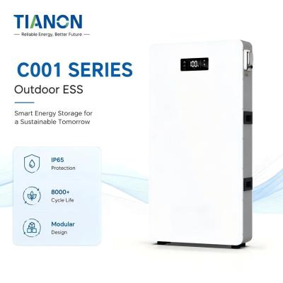 China TIANON51.2V 314Ah 16.08kWh Outdoor IP65 LiFePO4 Battery C5 Anti-Corrosion Fire Suppression ESS System for sale