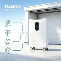 China 51.2V 314Ah 16kWh Floor-Mounted LiFePO4 Battery with Wheels Whole Home Solar Energy Storage System Tianon for sale