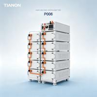 China Tianon P006-1 64kWh Stacked High-Voltage LiFePO4 Battery 4-Module 204.8V Energy Storage System for Home Solar for sale