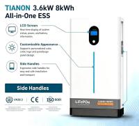 China 3.6kW 8kWh All-in-One Solar Energy Storage System LiFePO4 Battery Hybrid Inverter for Home Backup Tianon for sale
