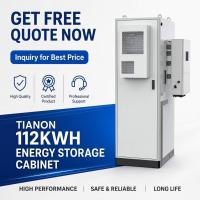 China 112kWh Industrial Commercial Energy Storage Cabinet LiFePO4 Battery System for Factory Solar Power Tianon for sale