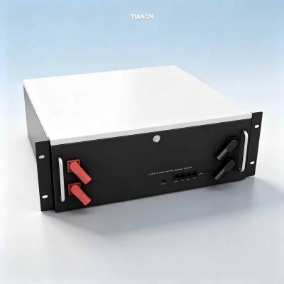 China Tianon 51.2V 100Ah 5.12kWh Rack-Mounted LiFePO4 Battery Storage System for Home Solar Power for sale