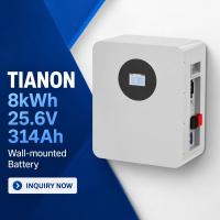 China 25.6V 314Ah 8kWh Wall Mounted LiFePO4 Powerwall Whole House Solar Residential Off Grid Home Energy Storage Battery - Tianon for sale