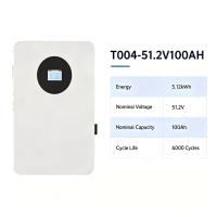 China 51.2V 100Ah 5.12kWh Wall-Mounted LiFePO4 Battery Powerwall for Home Solar Energy Storage TIANON for sale
