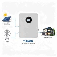 China 51.2V 200Ah 10.24kWh Wall Mounted LiFePO4 Powerwall Whole House Off Grid Solar Residential Household Energy Storage Battery - Tianon for sale