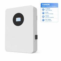 China 51.2V 100Ah 5.12kWh Wall-Mounted LiFePO4 Battery Powerwall for Home Solar Energy Storage TIANON for sale