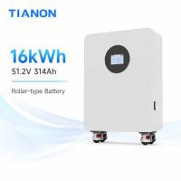 China 51.2V 314Ah 16kWh Roller Type LiFePO4 ESS Mobile Floor Standing Solar Battery Whole House Off Grid Home Energy Storage - Tianon for sale