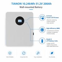 China 51.2V 200Ah 10.24kWh Wall Mounted LiFePO4 Powerwall Whole House Off Grid Solar Residential Household Energy Storage Battery - Tianon for sale