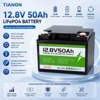 China 12.8V 50Ah LiFePO4 Battery Pack Lead Acid Replacement Smart BMS - Tianon for sale