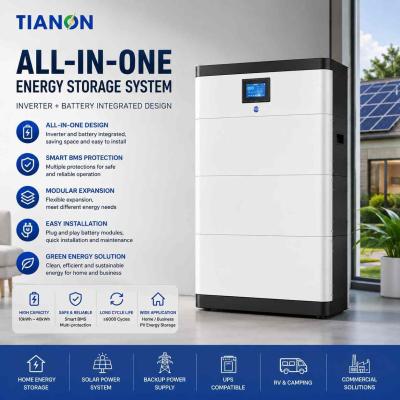 China 10kWh Stackable LiFePO4 Battery Energy Storage System 5kWh Module Solar Backup Power - Tianon for sale