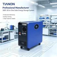 China Solar Energy Storage System 5000W Pure Sine Wave Hybrid Inverter 51.2V 100AH MPPT Home Backup Power for sale