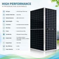 China 700-720W N-Type TOPCon Bifacial Double Glass Solar Panel 23.18% Efficiency 132 Half Cell for sale