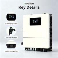 China 16kW Single Phase Hybrid Solar Inverter Dual MPPT IP65 230Vac with 4.3 Inch Touch Screen TIANON for sale