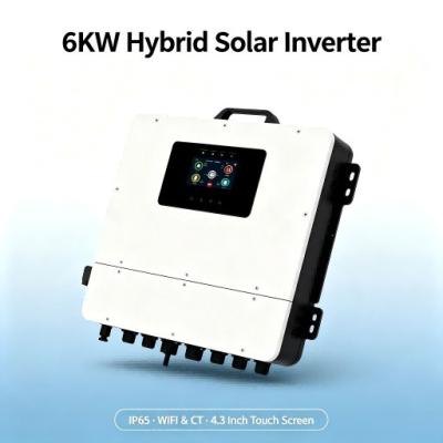 China 6KW-230V 6KW Single Phase Hybrid Solar Inverter 60-500Vdc MPPT 230Vac IP21 PV Inverter Tianon for sale