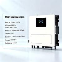 China B003-10KW Single Phase Hybrid Solar Inverter IP65 80-500Vdc MPPT 230Vac with 4.3 Inch Touch Screen Tianon for sale