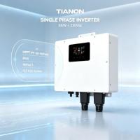 China 6kW Single Phase On-Grid Solar Inverter IP65 60-500V MPPT 230Vac with 4.3 Inch Button Screen TIANON for sale