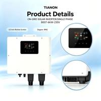 China 6kW Single Phase On-Grid Solar Inverter IP65 60-500V MPPT 230Vac with 4.3 Inch Button Screen TIANON for sale