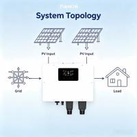 China 6kW Single Phase On-Grid Solar Inverter IP65 60-500V MPPT 230Vac with 4.3 Inch Button Screen TIANON for sale