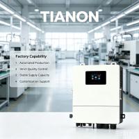 China 16kW Single Phase Hybrid Solar Inverter Dual MPPT IP65 230Vac with 4.3 Inch Touch Screen TIANON for sale