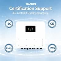 China 6kW Single Phase Hybrid Solar Inverter IP65 50-450V MPPT 230Vac with 4.3 Inch Touch Screen TIANON for sale