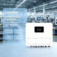 China 6kW Single Phase Hybrid Solar Inverter IP65 50-450V MPPT 230Vac with 4.3 Inch Touch Screen TIANON for sale