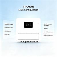 China 6kW Single Phase Hybrid Solar Inverter IP65 50-450V MPPT 230Vac with 4.3 Inch Touch Screen TIANON for sale
