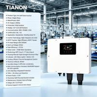China 6kW Single Phase On-Grid Solar Inverter IP65 60-500V MPPT 230Vac with 4.3 Inch Button Screen TIANON for sale